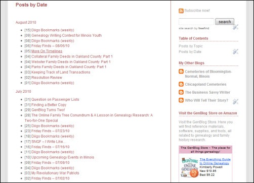 Create a Table of Contents for Your Blog (Blogger) - Julie's Genealogy ...